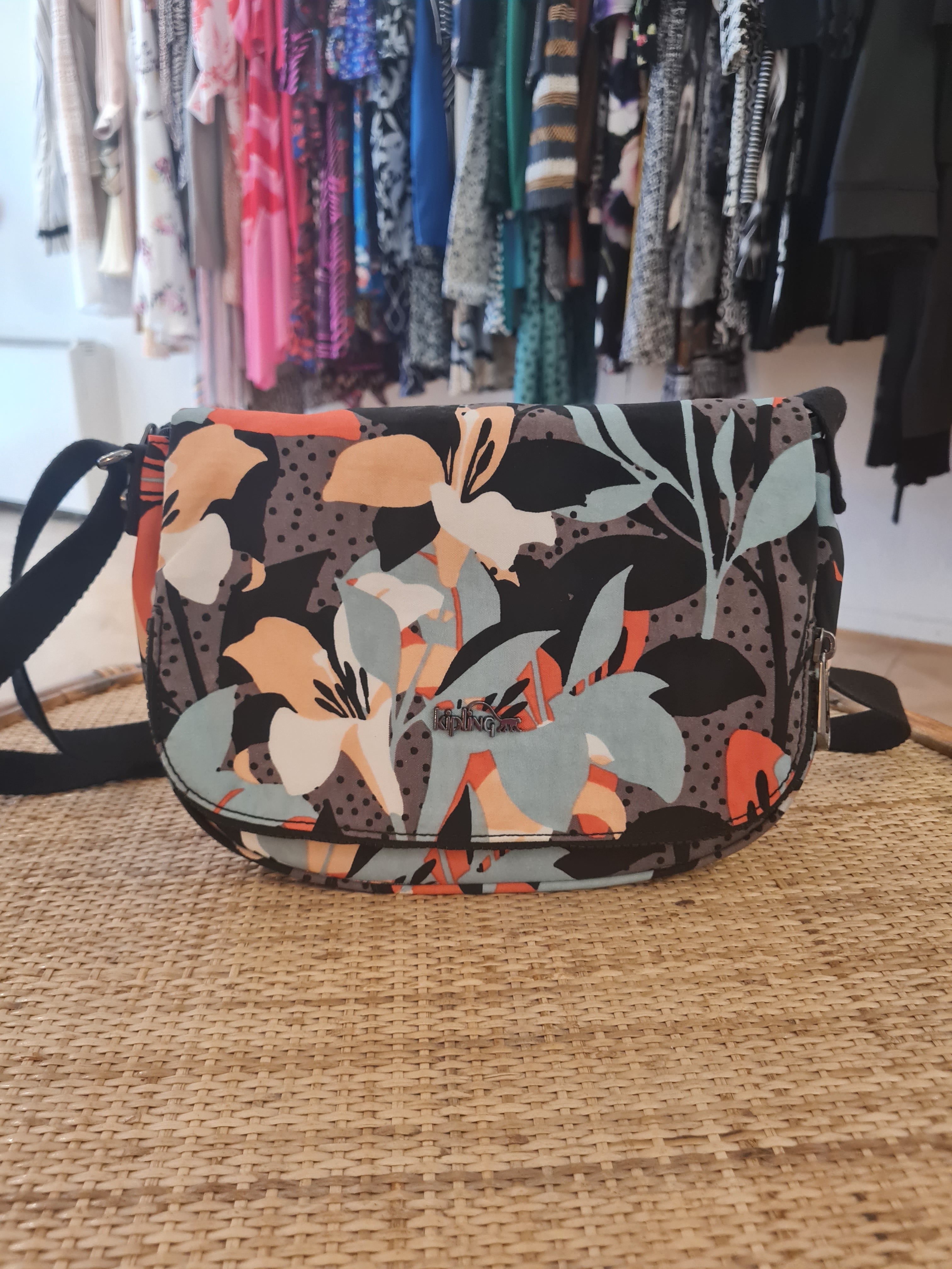 Kipling floral multi satchel – The Wardrobe
