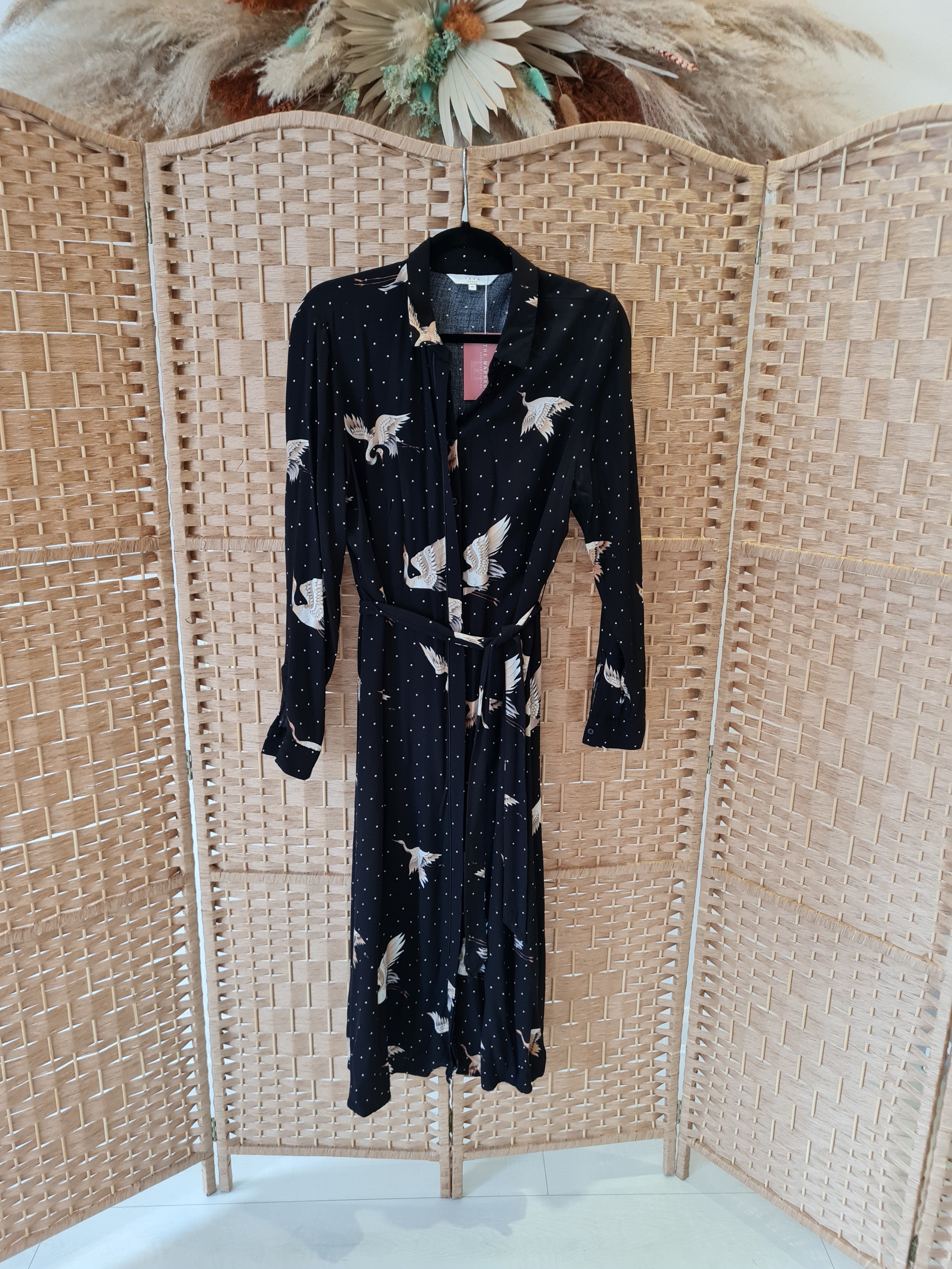 Yaya Bird Print Dress 40 – The Wardrobe