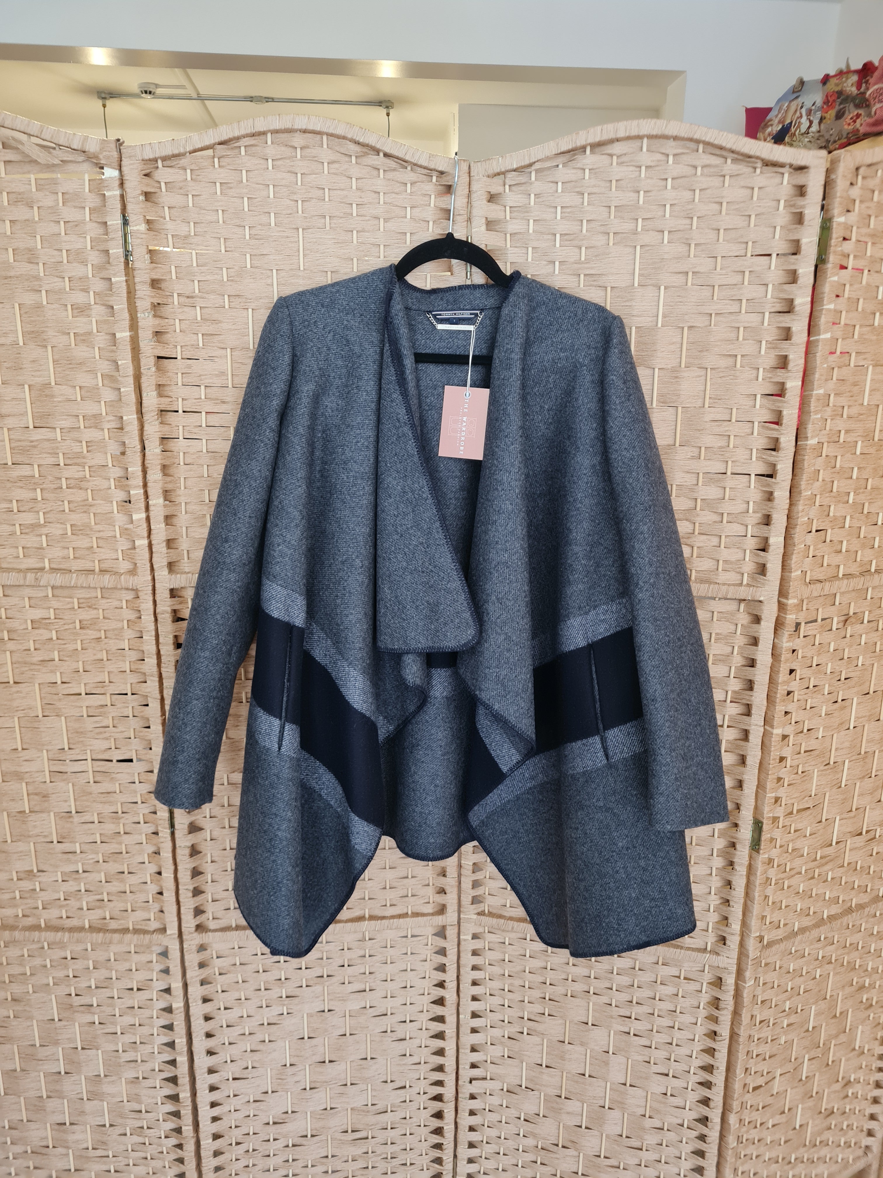 Tommy Hilfiger Grey Waterfall coat S – The Wardrobe