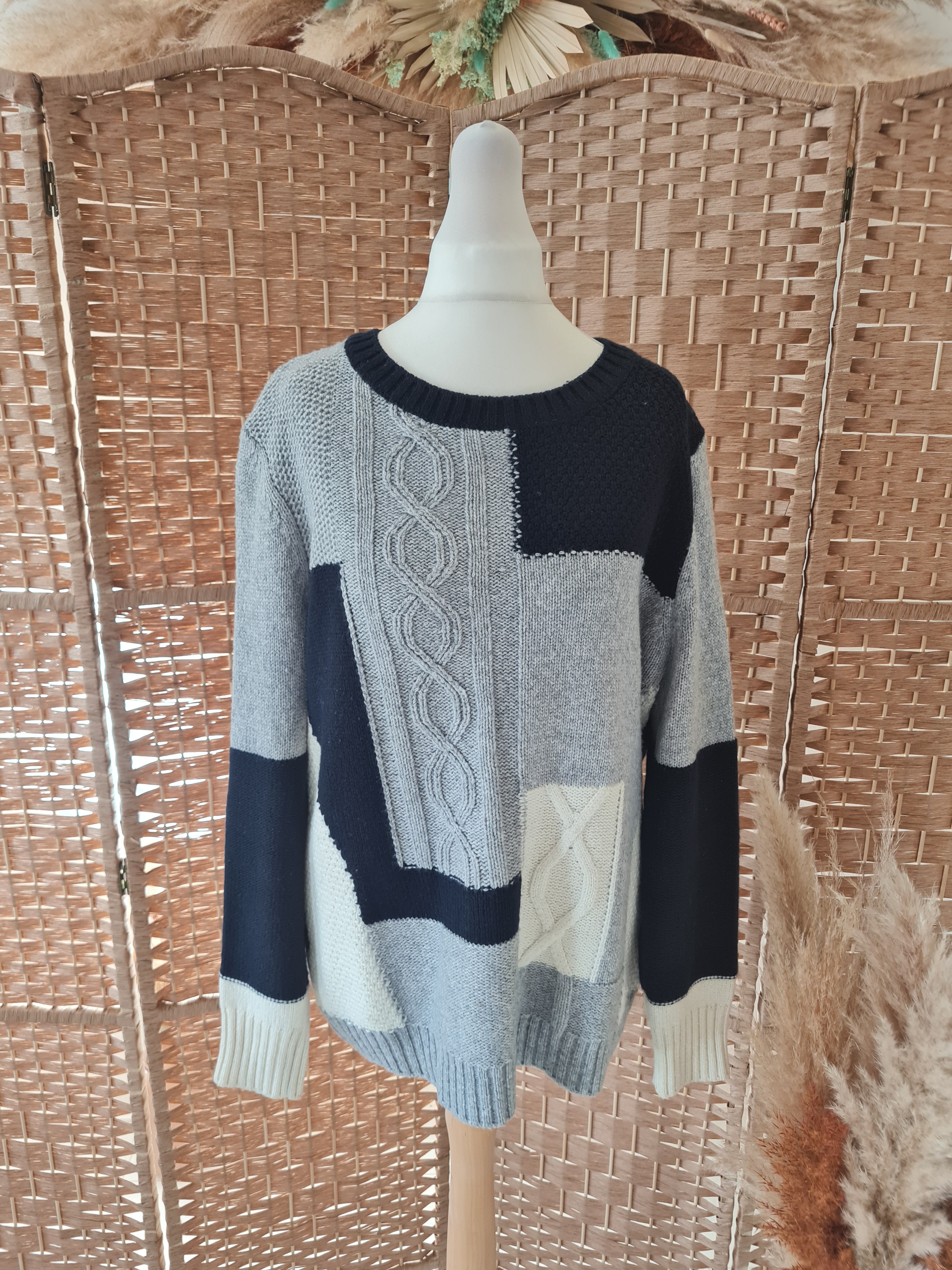 Oui Grey cable jumper 16 – The Wardrobe